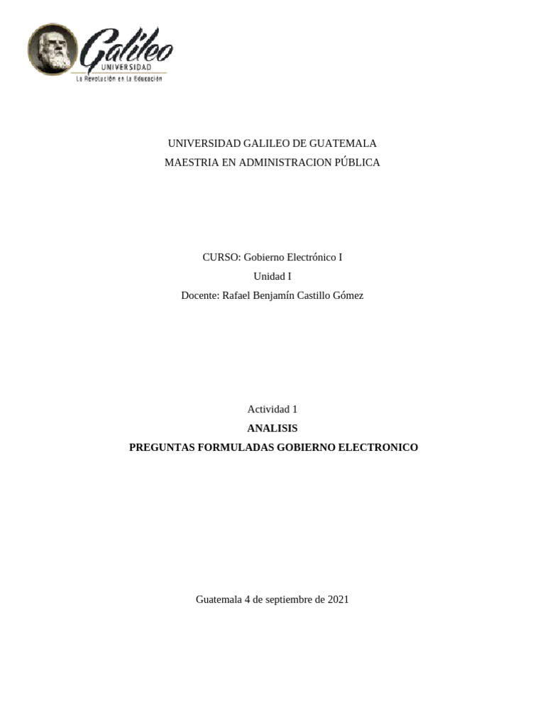 Analisis de Gobierno Electronico | PDF | Gobierno E | La seguridad ...