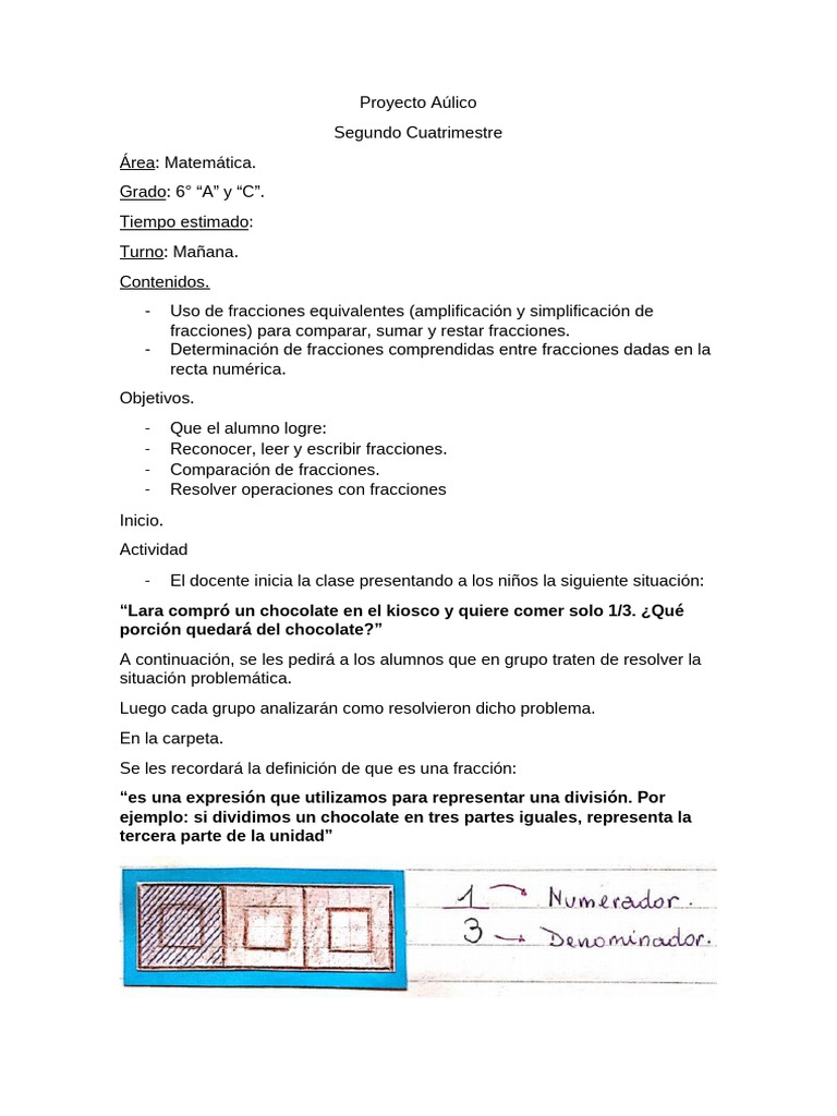 Proyecto Aúlico Segundo Cuatri Mate 2024 Josema | PDF | Matemáticas | Matemática Elemental