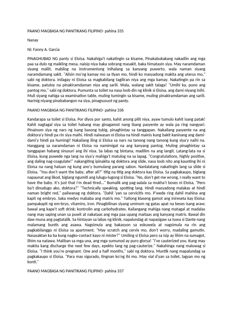 NANAY Ni Fanny Garcia | PDF