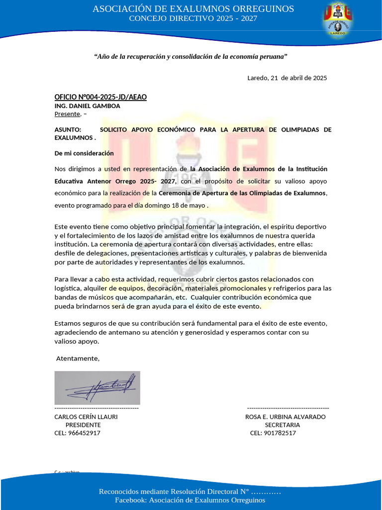 Solic.-4 Daniel Gamboa | PDF