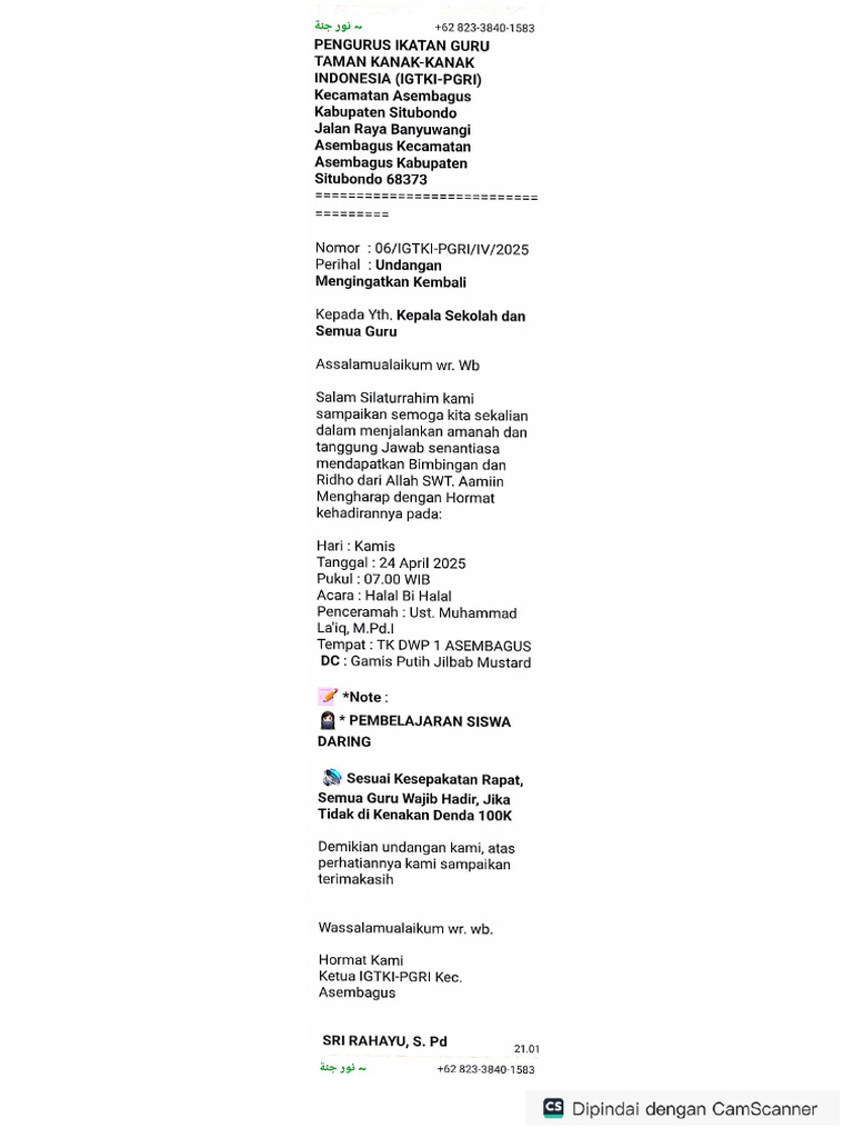 Halalbihalal IGTKI | PDF