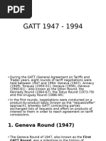 GATT and WTO Trade Rounds | PDF | World Trade Organization | General ...
