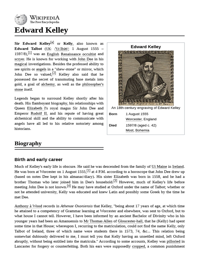 Edward Kelley: Alchemist and Scryer | PDF