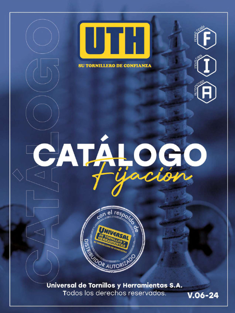 Catálogo Fijación 2024 | PDF | Tornillo | Arandela (Hardware)