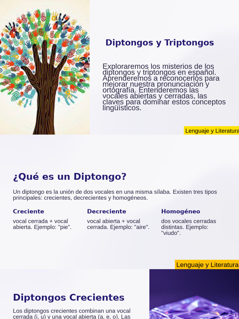 Diptongos y Triptongos en Español | PDF | Lingüística | Voz humana