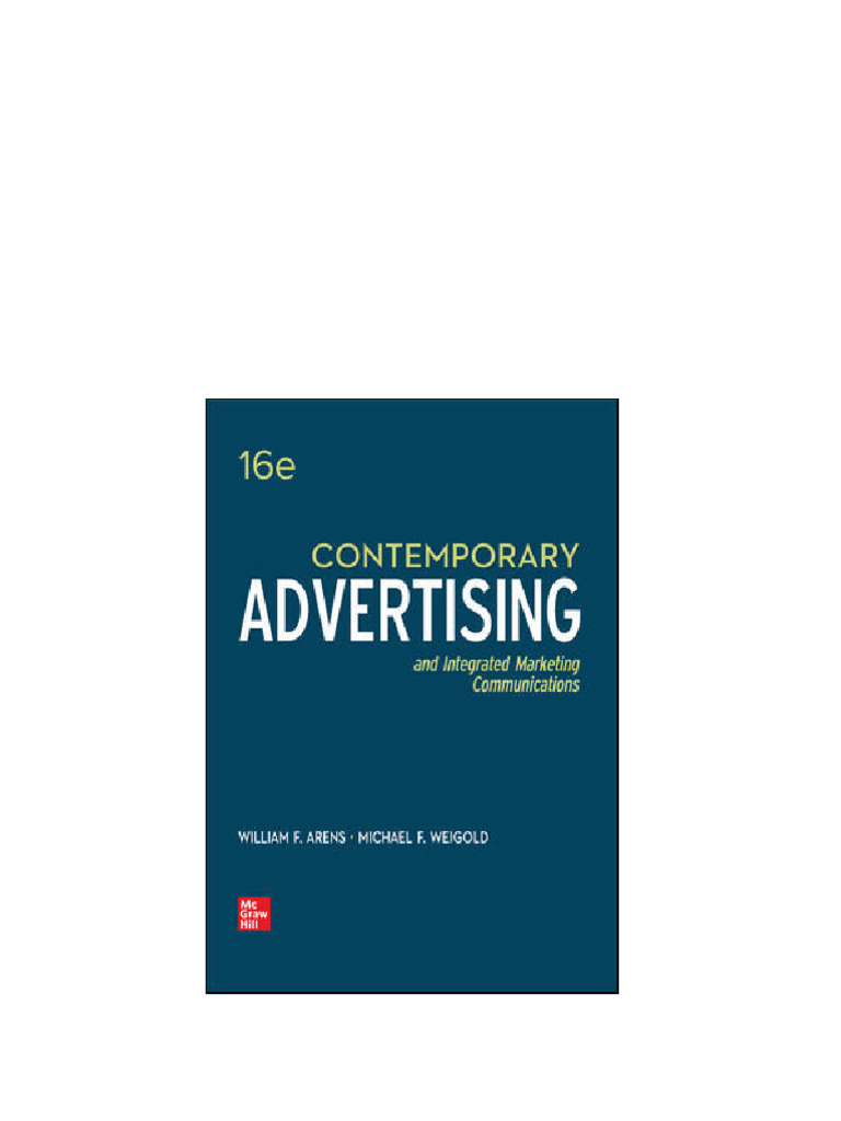 (Ebook PDF) Contemporary Advertising 16th Edition by William Arens ...