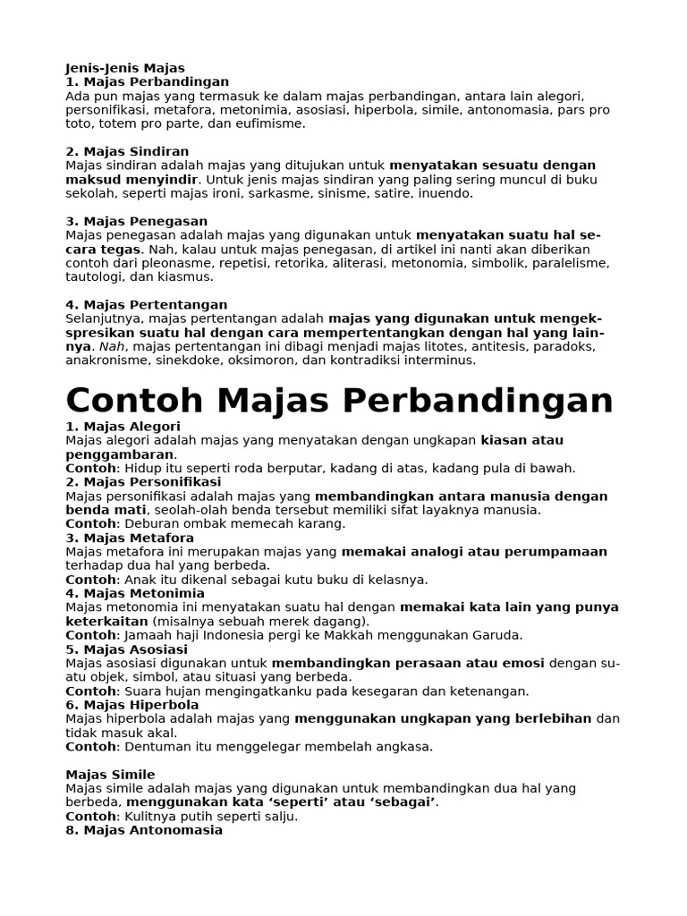 Jenis-Jenis Majas | PDF