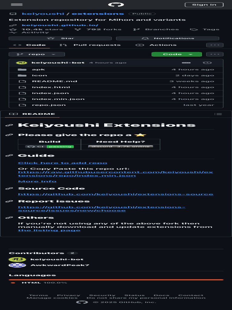 GitHub - Keiyoushiextensions Extension Repository For Mihon and ...