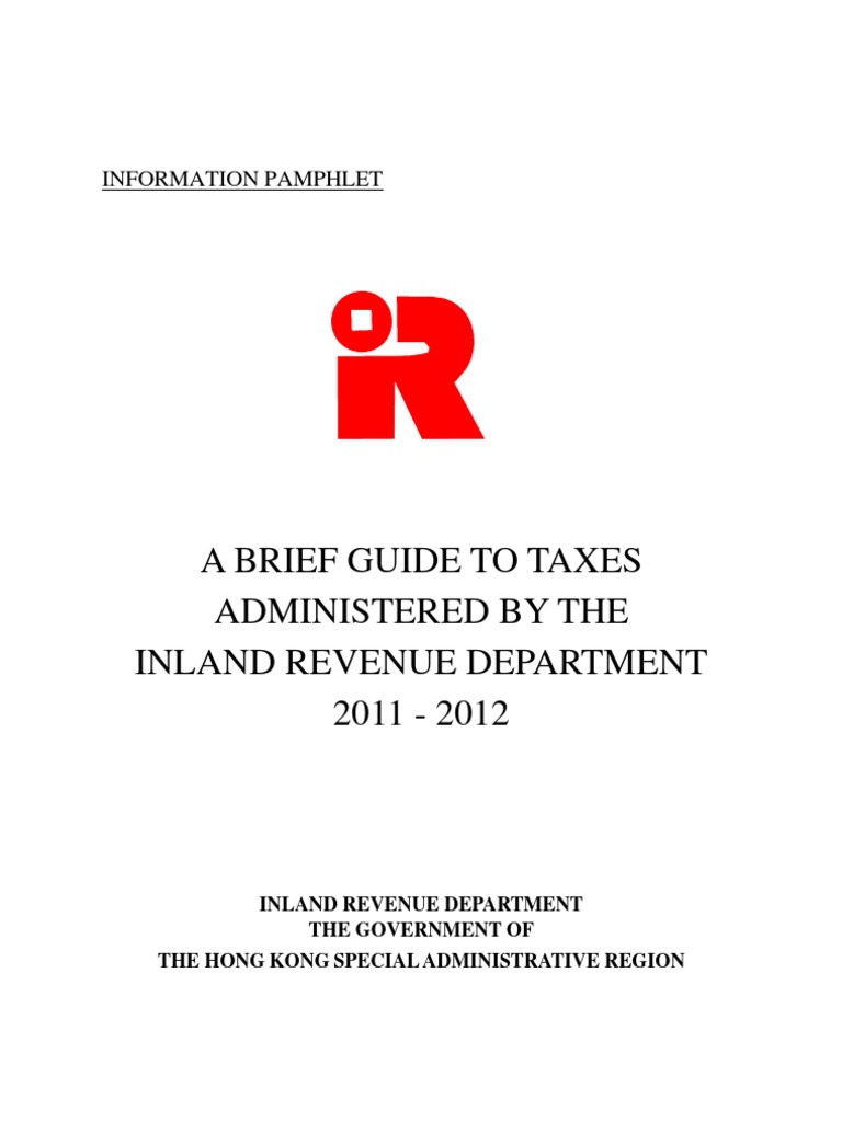 HK IRD Tax Guide | PDF | Profits Tax In Hong Kong | Tax Deduction