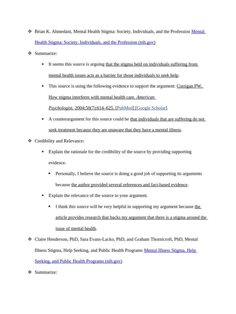 3-4 Eng 123 Annotating Sources | PDF | Social Stigma | Mental Health