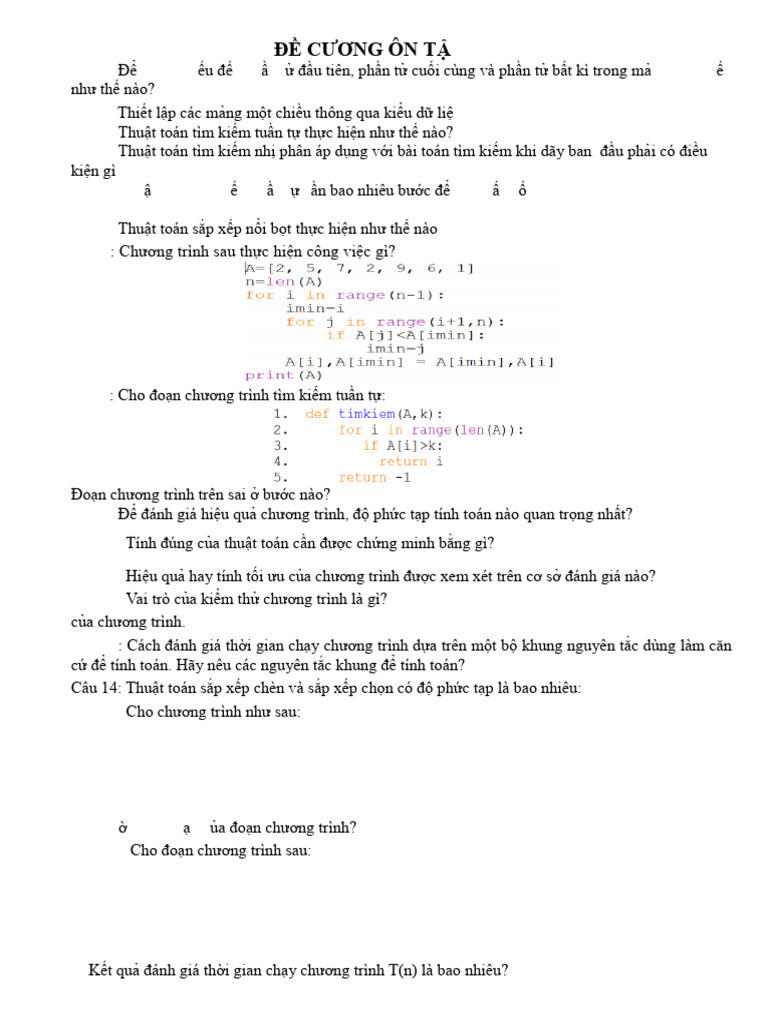 ĐỀ CƯƠNG ÔN TẬP CK2 TIN 11 | PDF