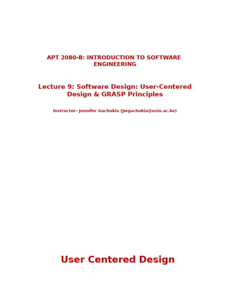 User Centered Design v1 | PDF | Graphical User Interfaces | User Interface