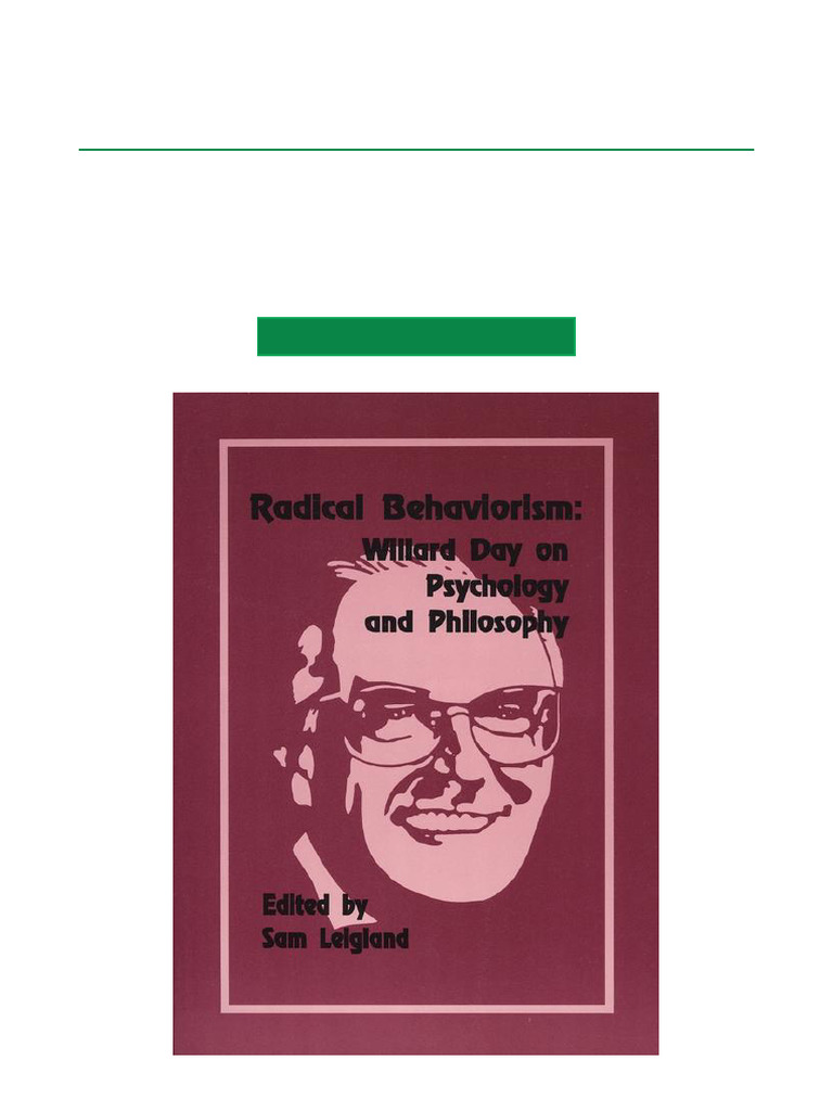 Radical Behaviorism: Willard Day's Insights | PDF | Behaviorism ...
