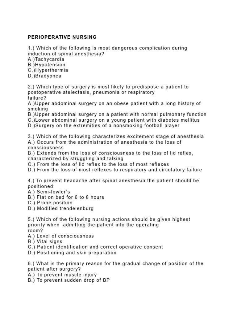 Periop 50 Items | PDF | Surgery | Stomach