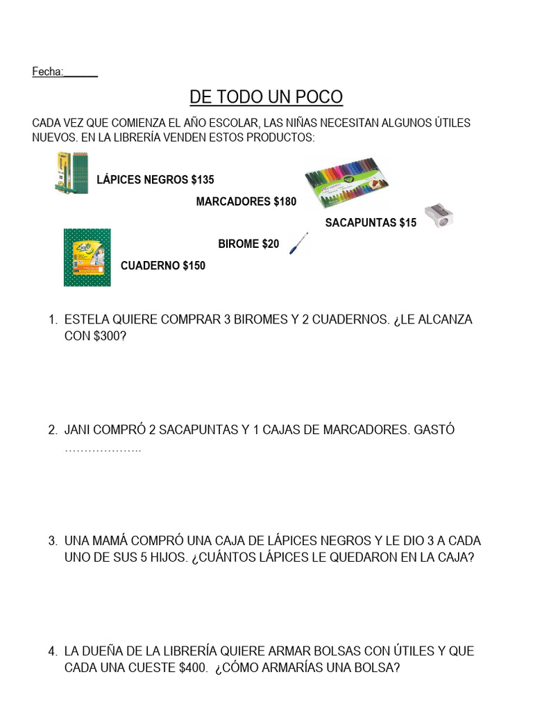 Cuadernillo de Matemáticas 3er Grado | PDF
