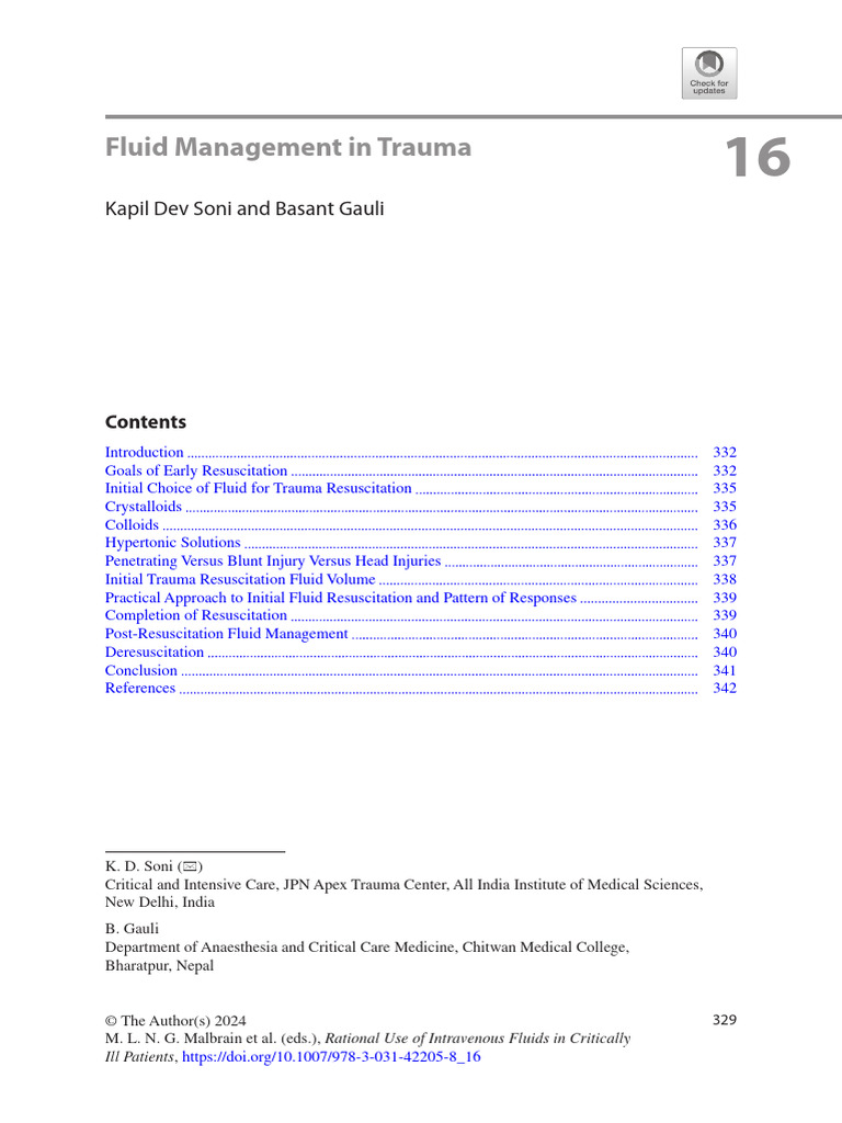 Malbrain 2024 Trauma IFA | PDF | Major Trauma | Shock (Circulatory)
