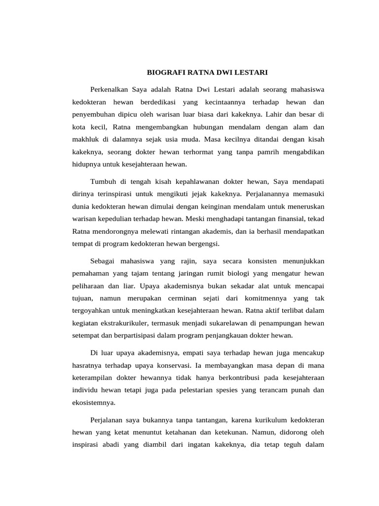Biografi Ratna Dwi Lestari | PDF
