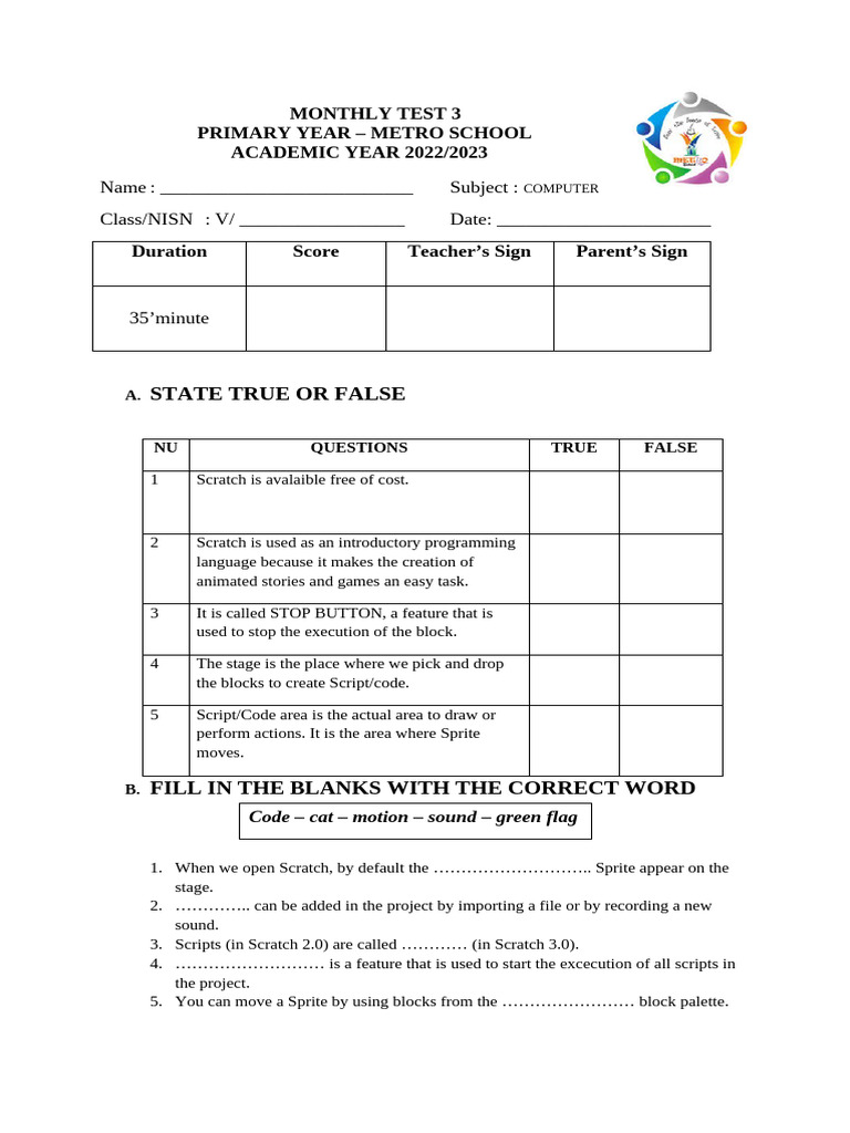 MT 3 2nd Term Grade 5 2023 | PDF