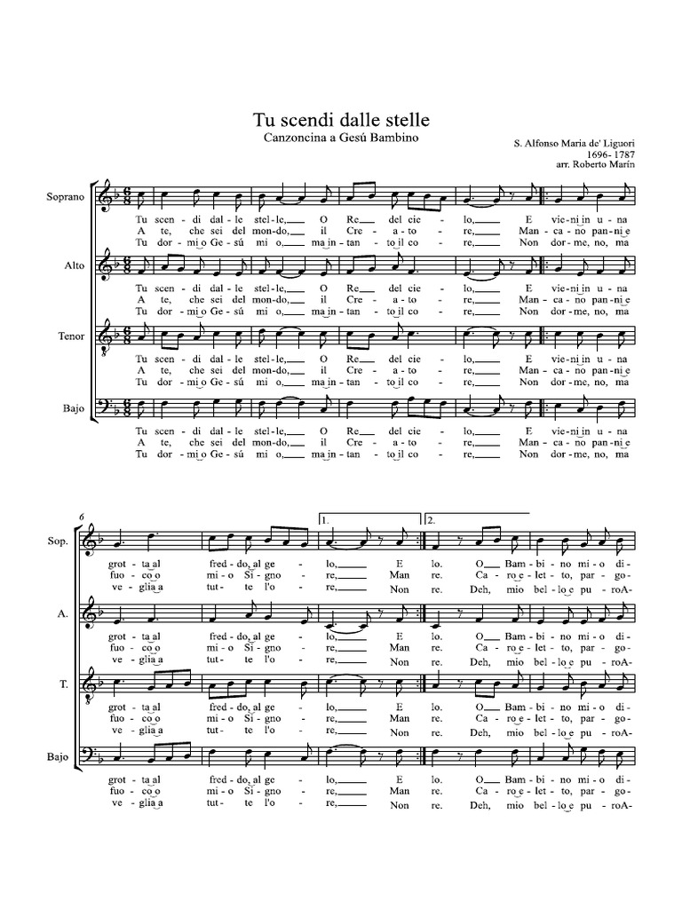 Tu Scendi Dalle Stelle | PDF