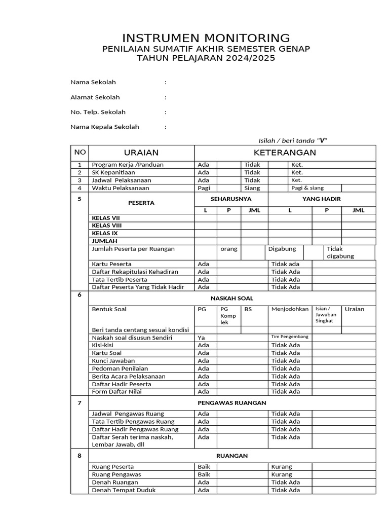 INSTRUMEN_PSAS_2025 GENAP | PDF
