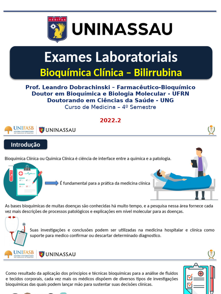 Exames Laboratoriais - Marcadores Bioquímicos - Bilirrubina | PDF ...
