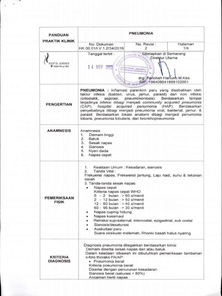 2022 11 23 10 42 55 - PPK - Pneumonia - Rev.2 | PDF