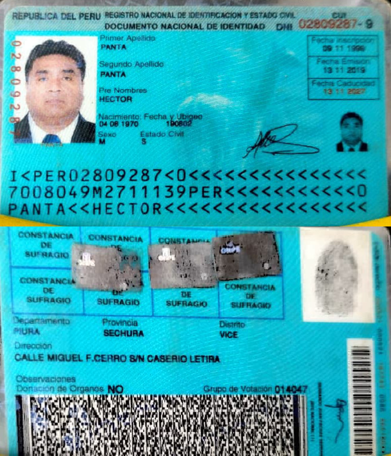 Dni Hector Panta | PDF