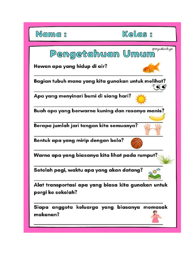 Soal Kls 1 | PDF