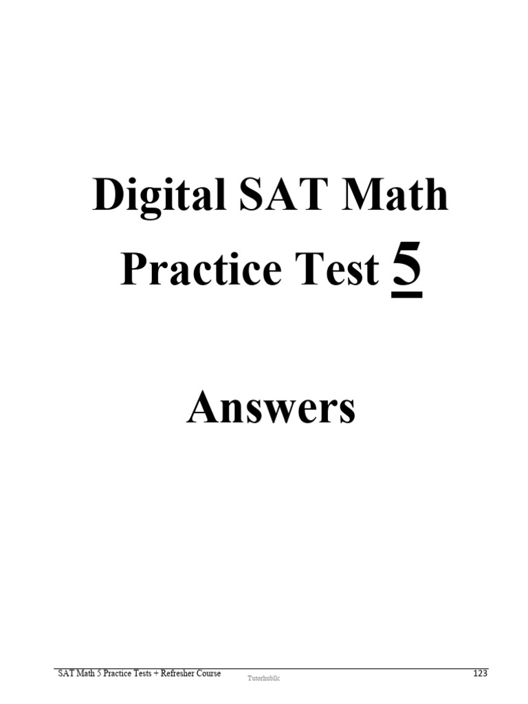 DSAT Practice Tests | PDF | Quadratic Equation | Elementary Mathematics