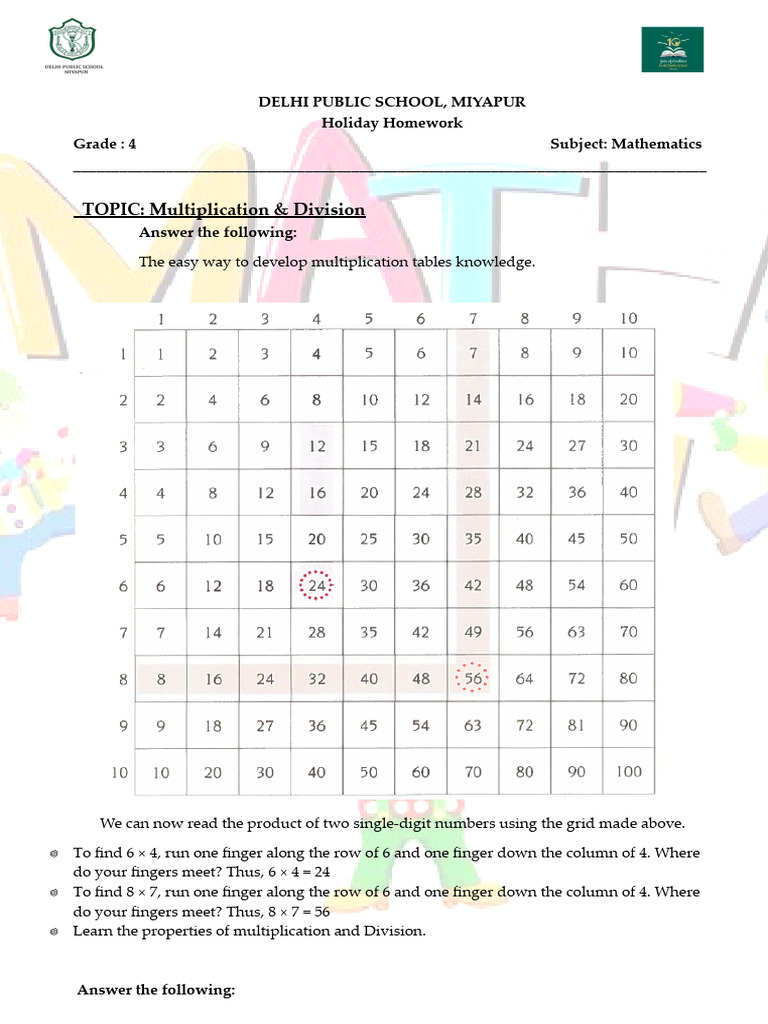 G4 Multiplication & Division | PDF