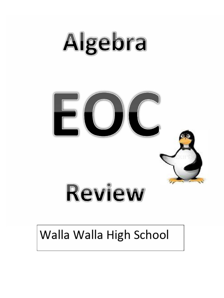 2013 EOC Review Packet | PDF | Function (Mathematics) | Equations