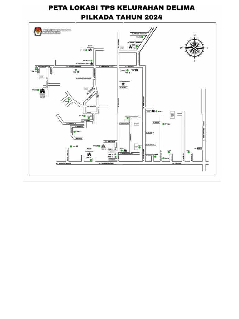 Peta TPS Pilkada Delim | PDF
