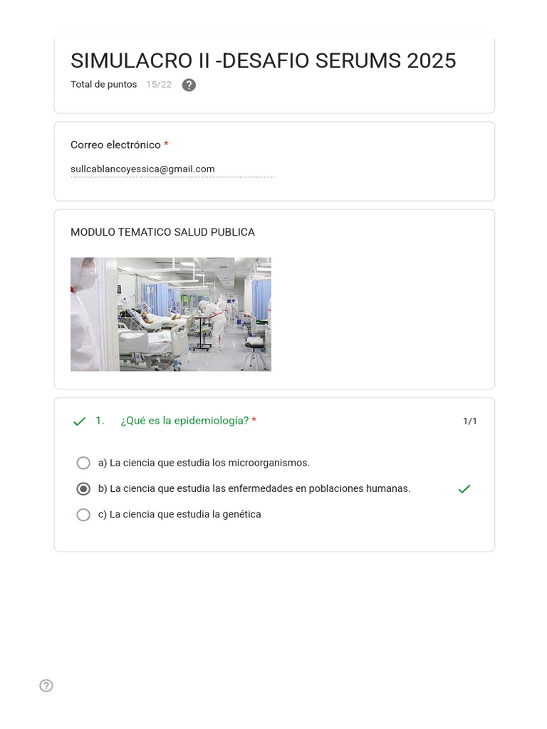 SIMULACRO II -DESAFIO SERUMS 2025 | PDF | Asistencia sanitaria preventiva | Residuos