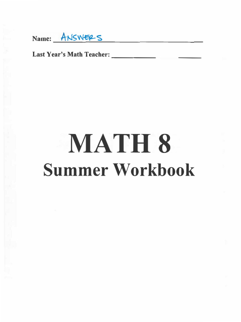 Entering Math 8 Answer Key | PDF | Chess Theory | Chess