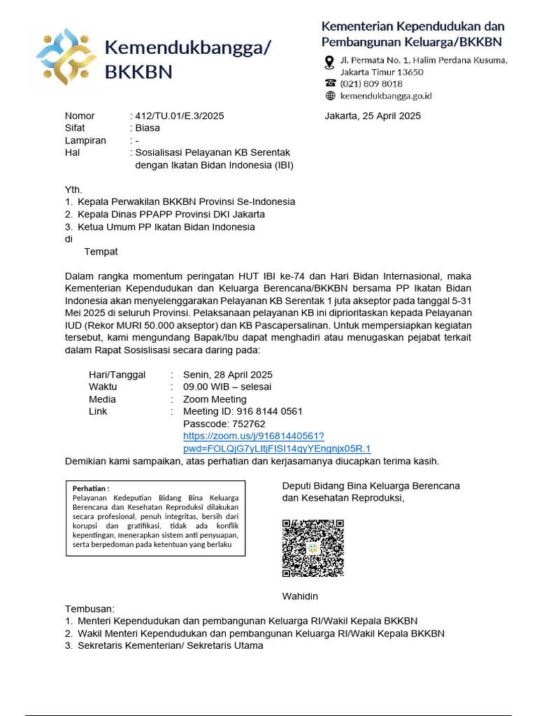 Sosialisasi Pelayanan KB Serentak Dengan Ikatan Bidan Indonesia (IBI ...