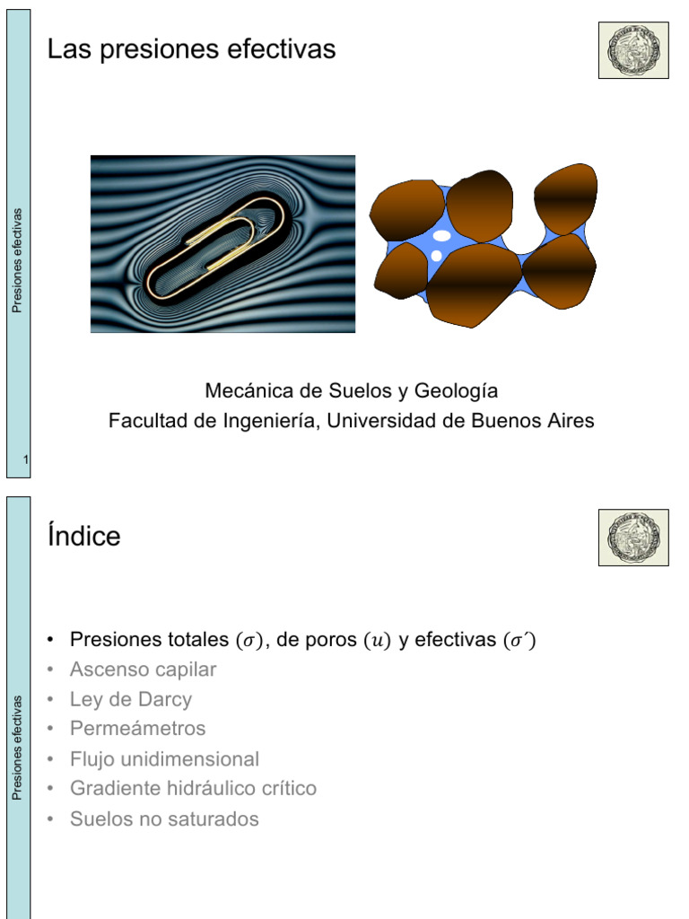 105 Presiones Efectivas | PDF | Mecánica | Física