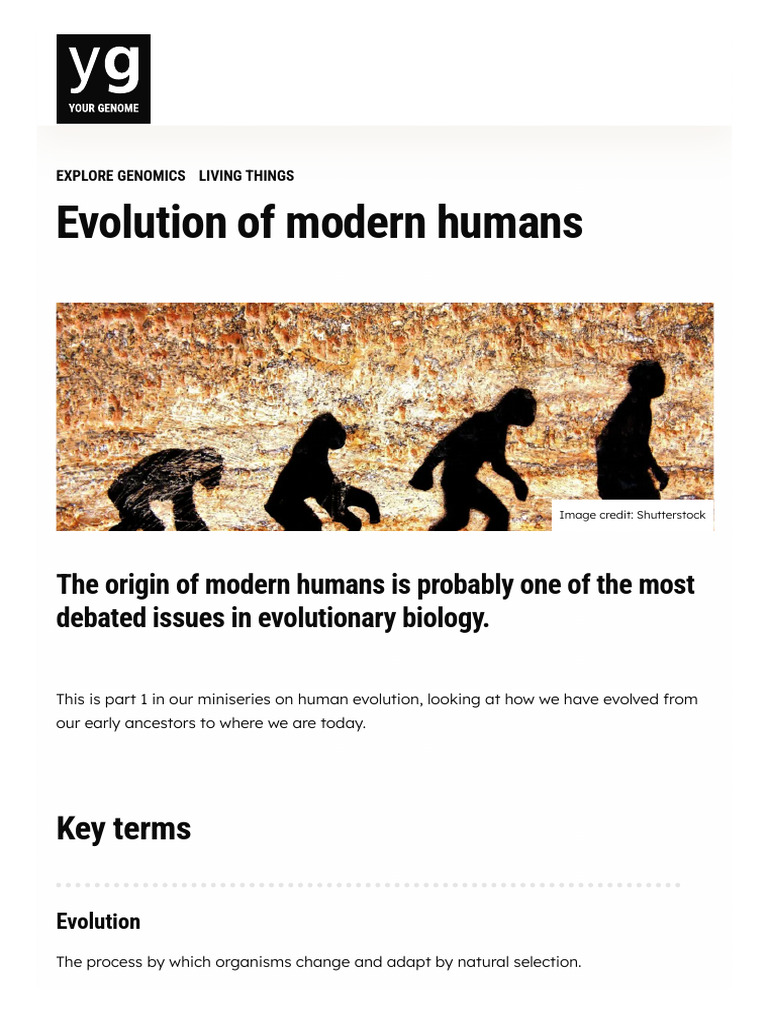 Human Evolution: Out of Africa Explained | PDF | Mitochondrial Dna ...
