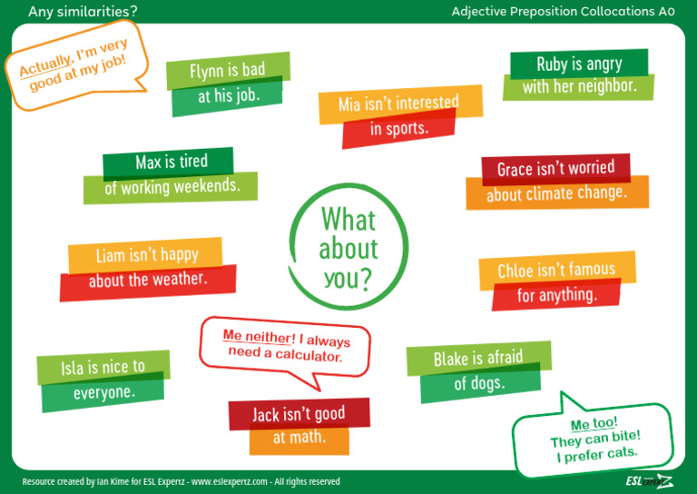 Adjective Preposition Collocations | PDF