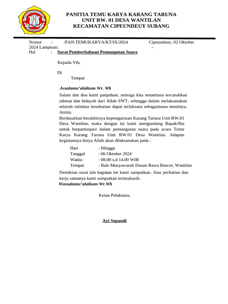 04. Undangan RT 02 | PDF