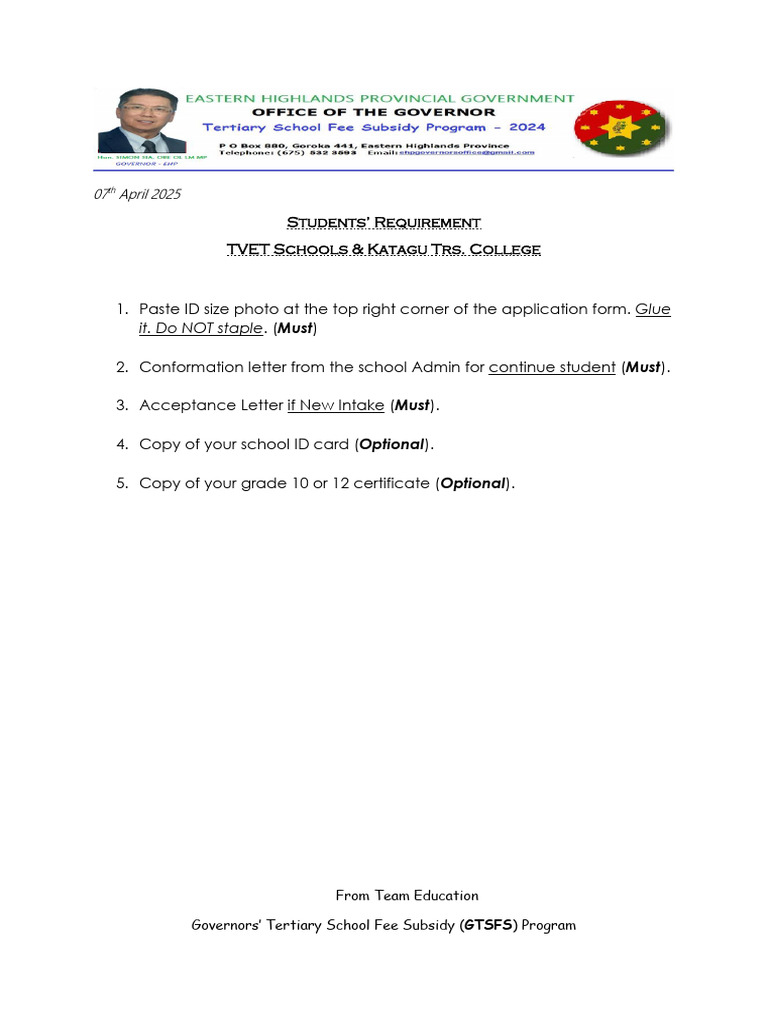 Requirements For TVET Schools | PDF