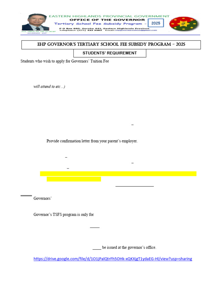 School Fee Asstistance Notice | PDF