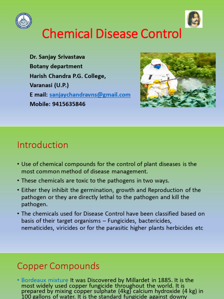Chemical Control of Plant Diseases | PDF