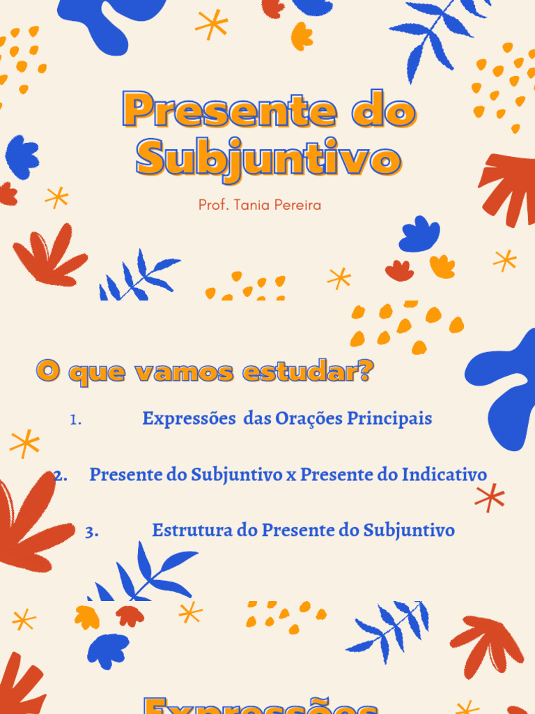 Presente D Subjuntivo (III) | PDF | Pronome | Linguística