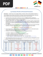 German Language Cheat Sheet PDF | PDF