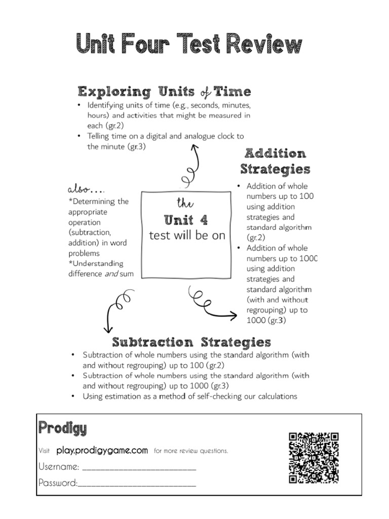 Smath unit four test (time, addition and subtraction strategies) | PDF ...