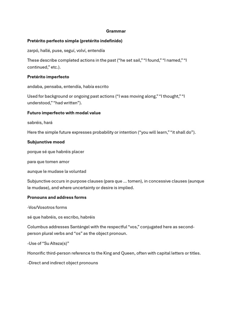 Colon Gramática y Glosario | PDF | Grammar | Linguistics