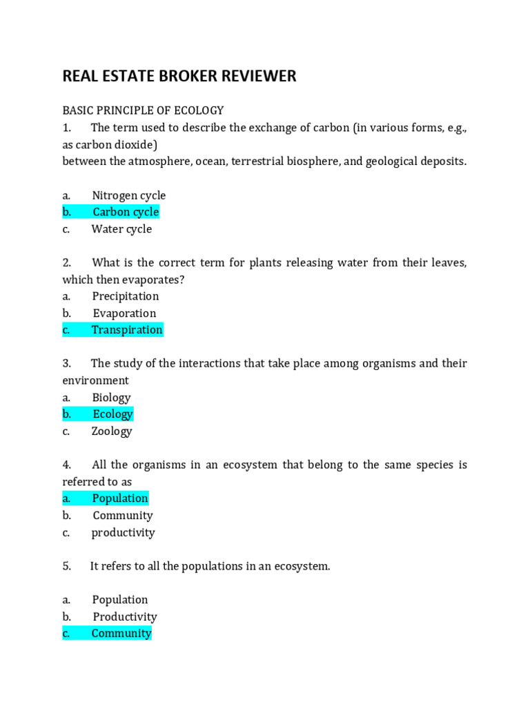 Basic Principles of Ecology | PDF | Ecosystem | Environmental Impact ...