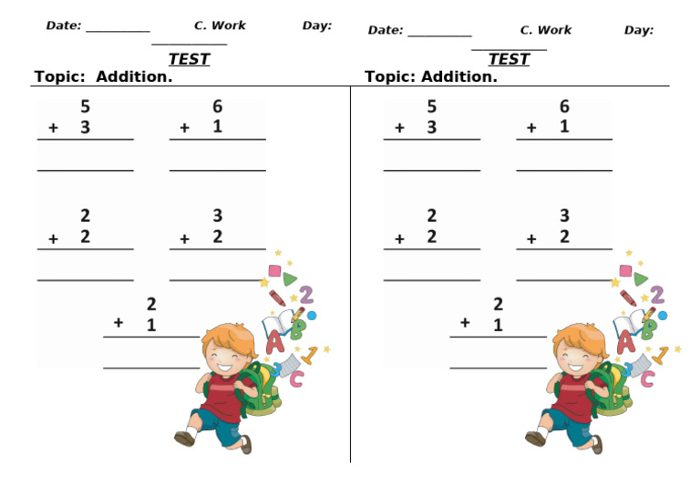 Addition Test Work Day Schedule | PDF