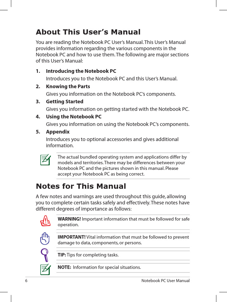 Asus Notebook Manual - 06 | PDF