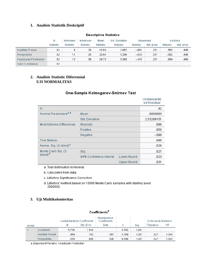 Analisis Regresi Linear Berganda | PDF